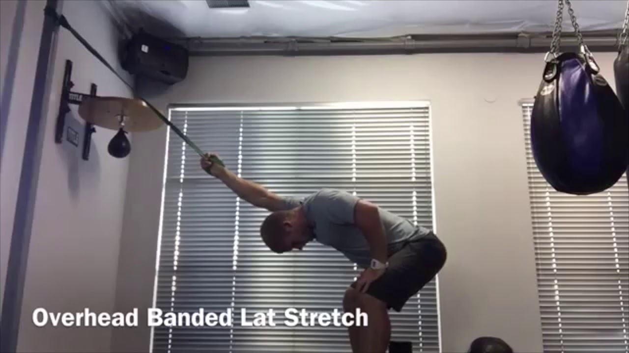 Banded Shoulder Traction Stretch - YouTube