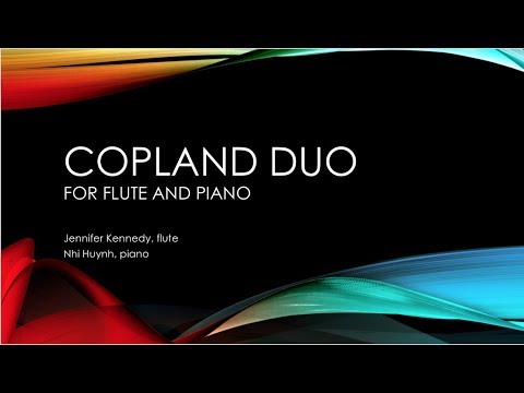 Copland Duo, for Flute and Piano - YouTube