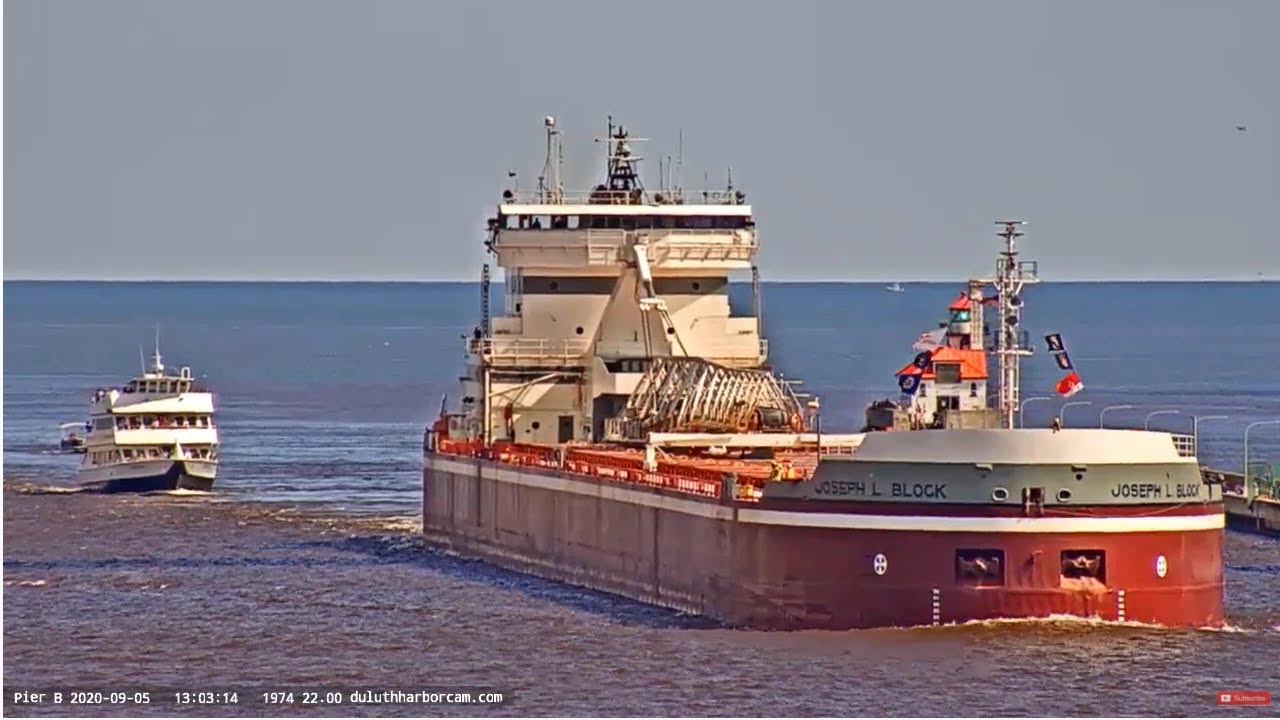 Joseph L Block arrived Duluth 09/05/2020 - YouTube