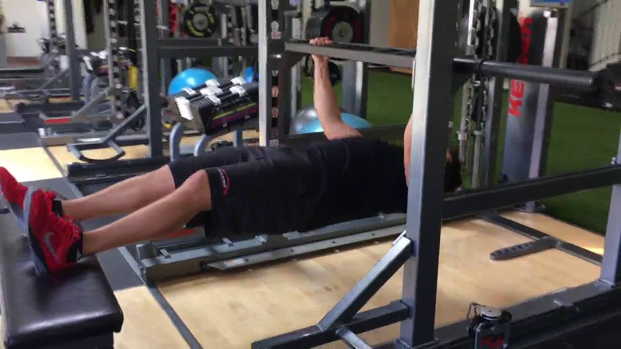 Neutral Grip Bar Wide Grip Inverted Row - Feet Elevated - YouTube