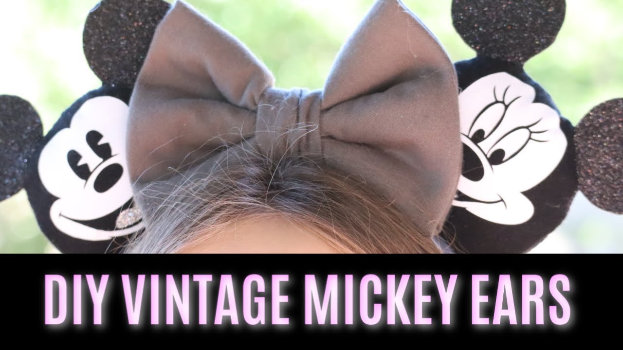 DIY Vintage Classic Mickey Mouse Ears - YouTube