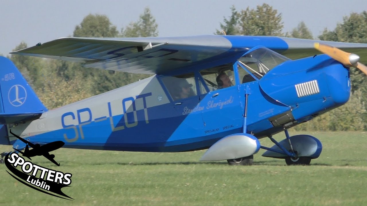 RWD-5R SP-LOT lądowanie w Radawcu - YouTube