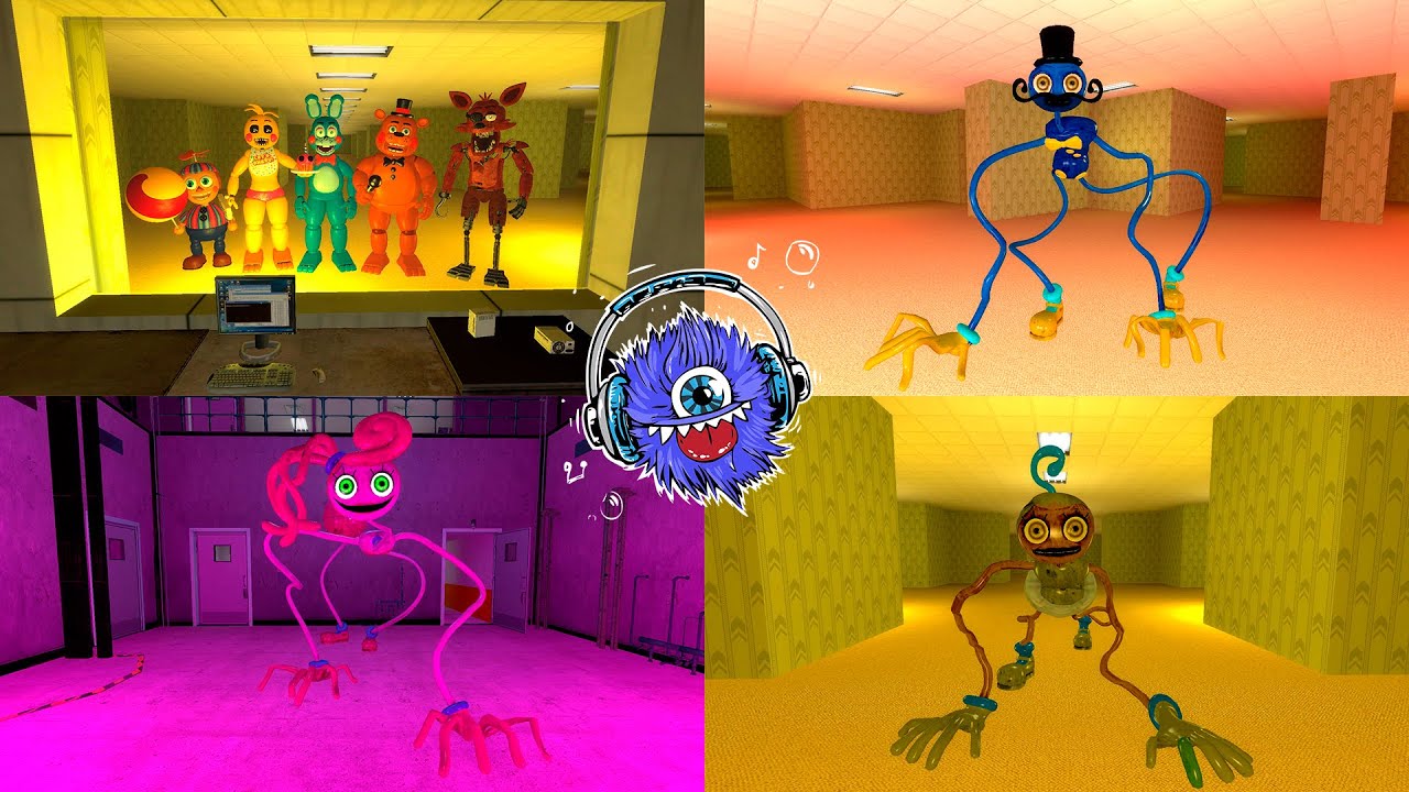 FNAF SECURITY BREACH ANIMATRONICS AND MOMMY LONG LEGS , DADDY, BABY ...