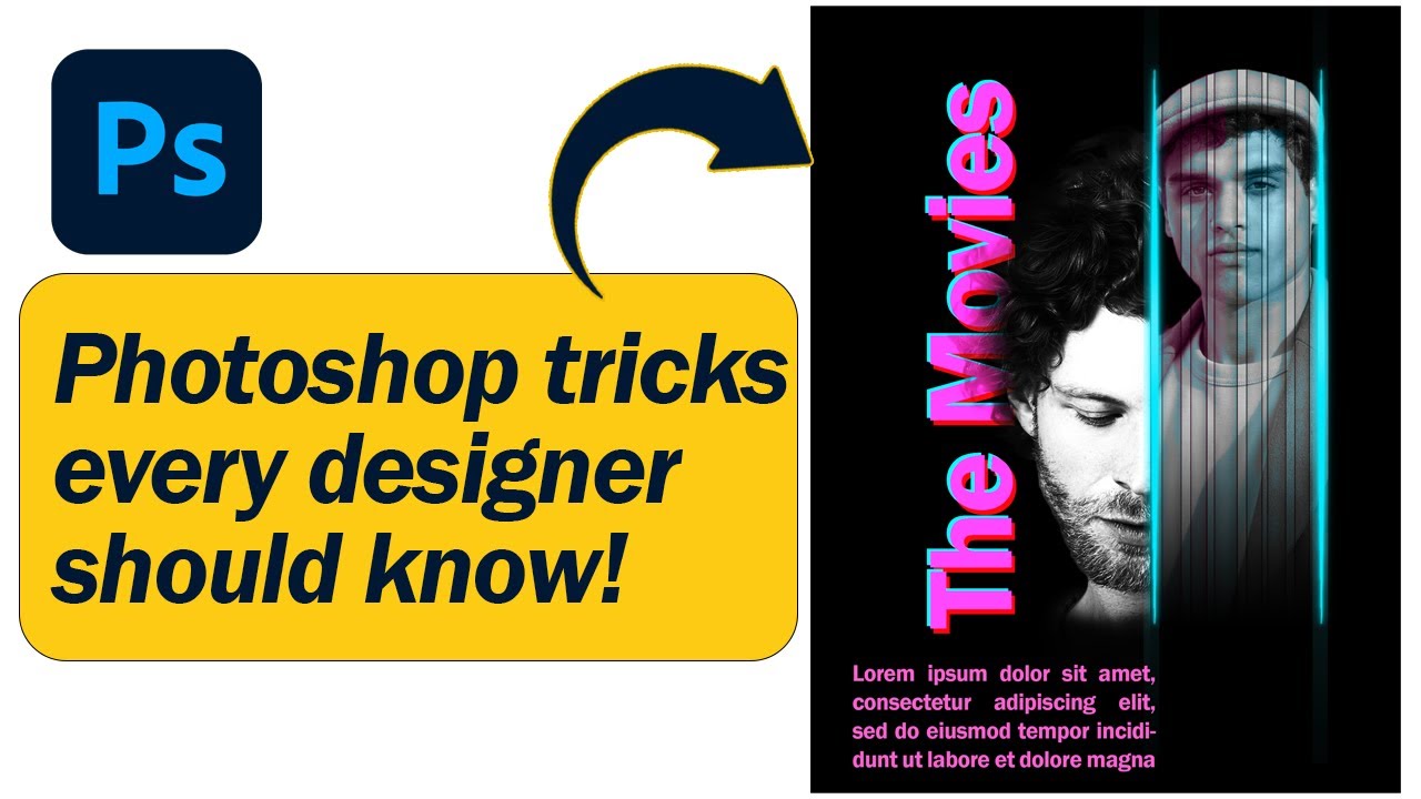 Movie poster graphic design idea in Photoshop | Photoshop Tutorial Step ...