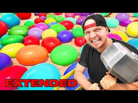 Escaping 1,000 Layers GIANT WATER BALLOONS! - EXTENDED