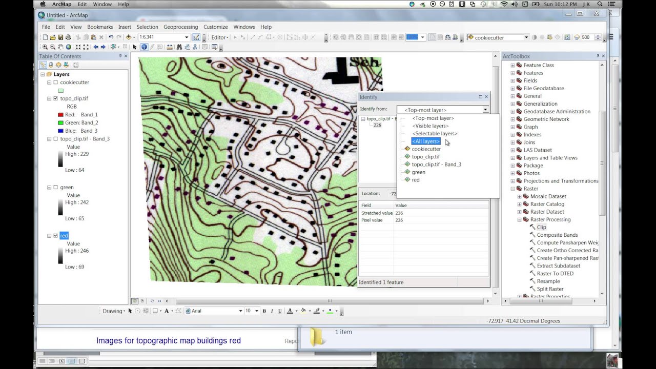 ArcMap Extracting Red-Color Building Symbols from Topographic Map ...