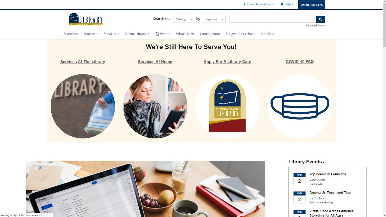 Navigating the Library's Homepage - YouTube