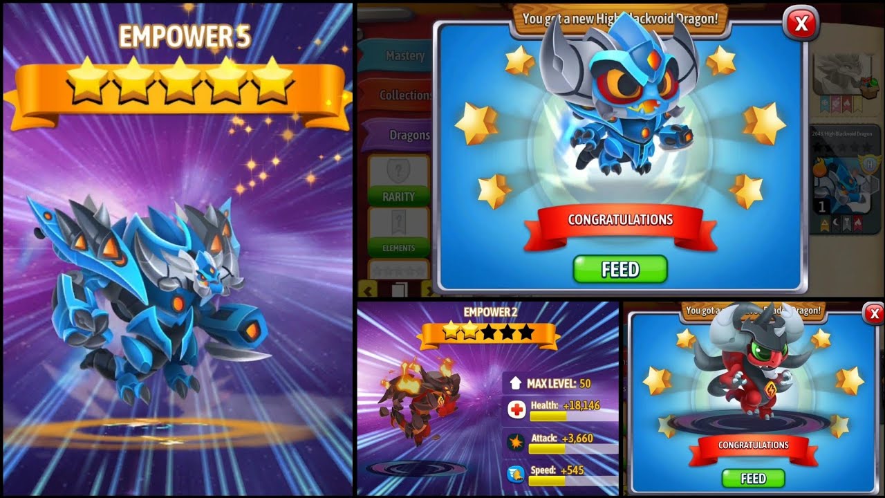 #474. Dragon city | Empower 5 stars High Blackvoid Dragon | Empower 2 stars Onrush Evader Dragon ...