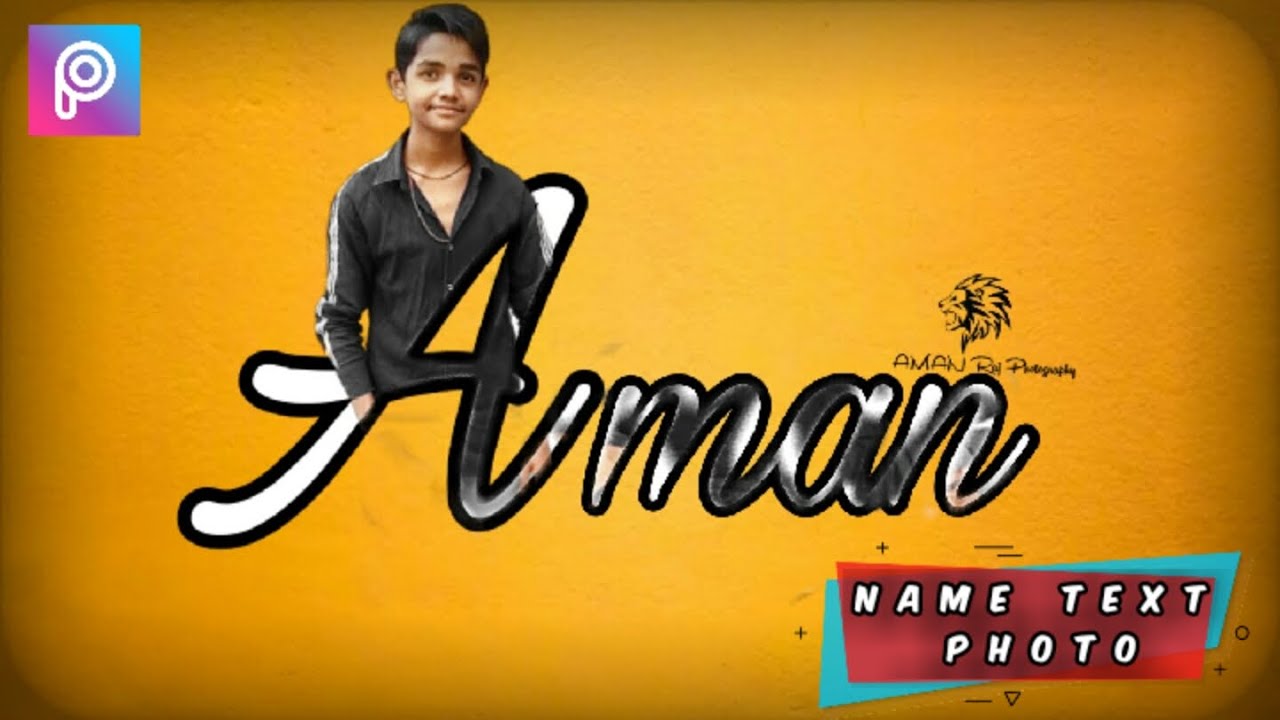 | Name text photo editing |(Latest Portrait Effect in picsart) - YouTube