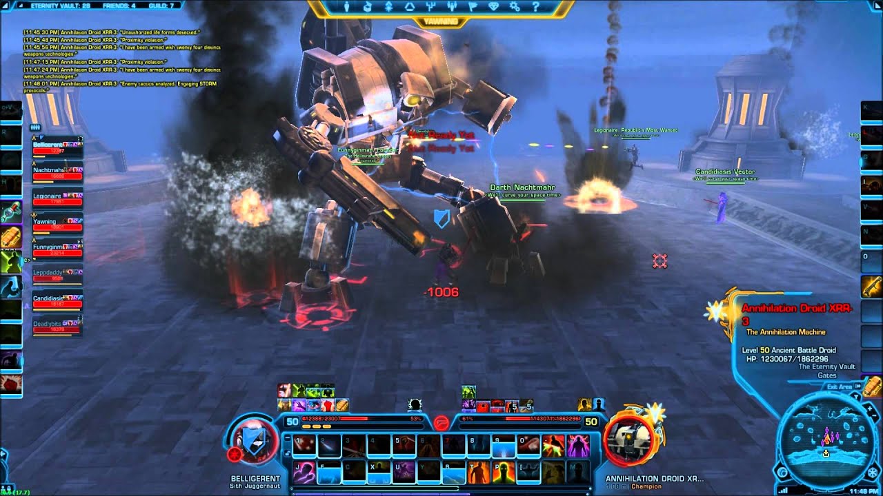 SWTOR SW Operation - Eternity Vault Nightmare Mode (Annihilation Droid ...