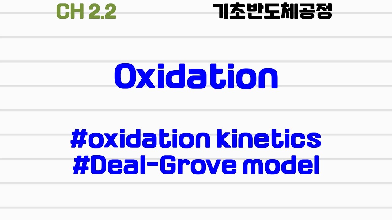 [기초반도체공정|2.2] #oxidation kinetics #Deal-Grove model #oxidation 공정의 수학적 ...