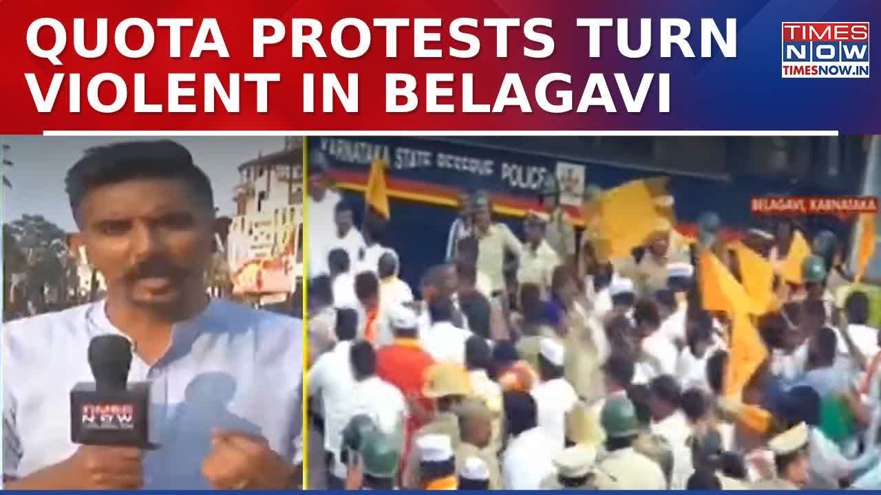 Panchamasali Reservation: Protest In Karnataka's Belagavi'; Police ...