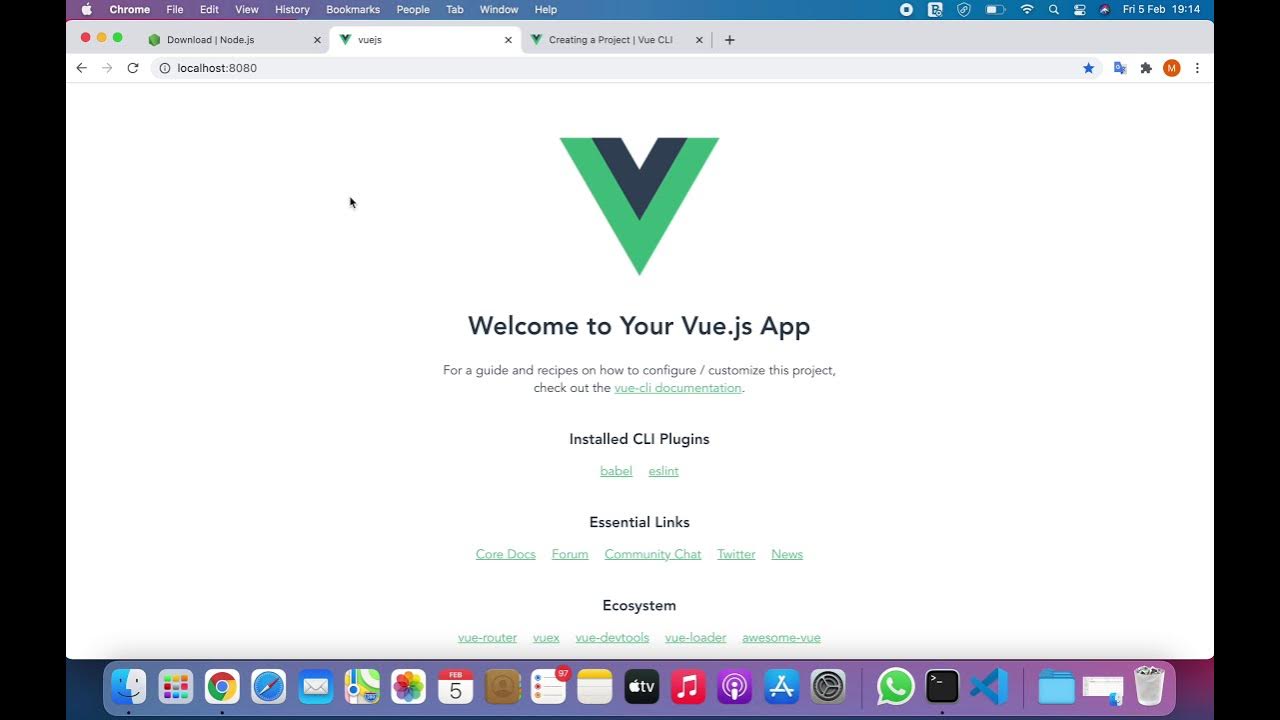 Vue.js on M1 MacBook Pro - Apple Chip 2020 - Vue CLI - Node.JS - YouTube