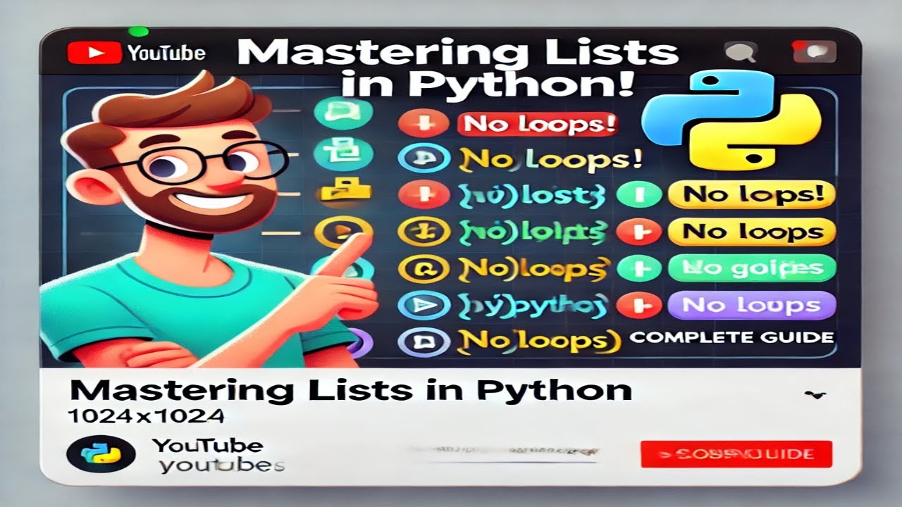 Python Lists: Essentials for Beginners (Without loops) - YouTube