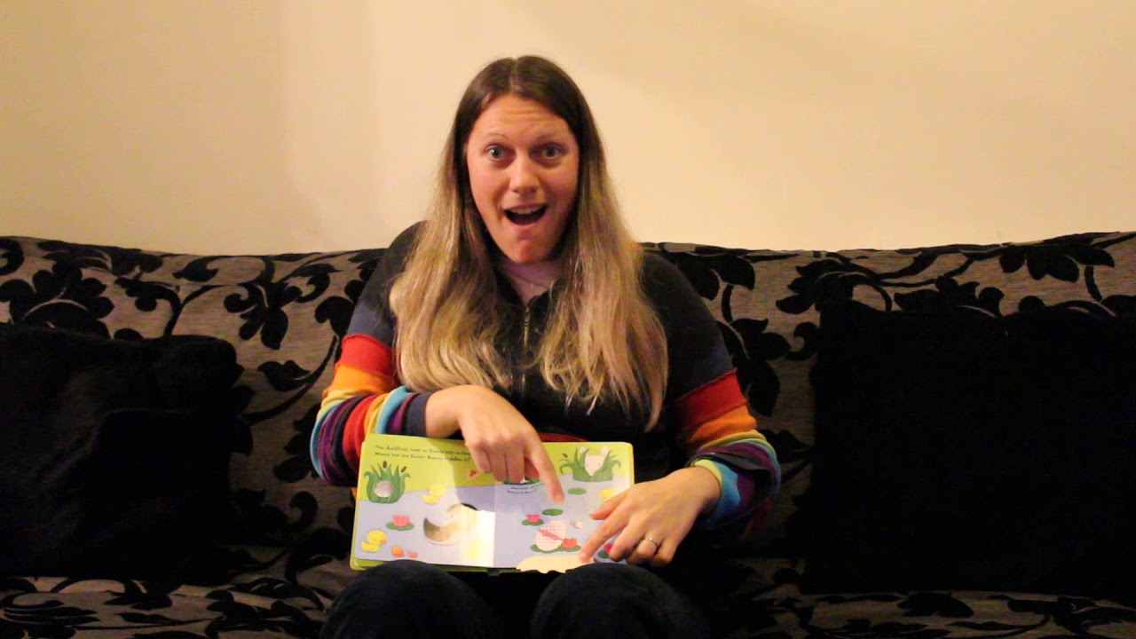 Easter bunny flap book in British Sign Language (BSL) and read aloud ...