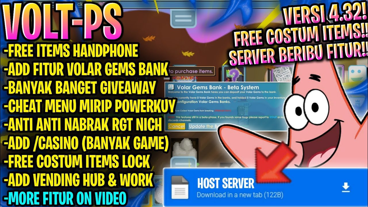 ANJAY ALOK!!FREE COSTUM ITEM NIH COY🗿| GROWTOPIA PRIVATE SERVER TERBARU ...