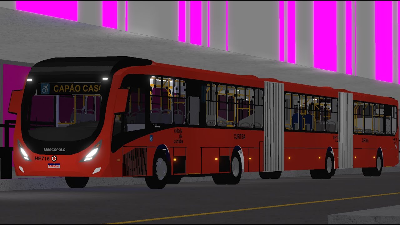 ROBLOX Buses: Curitiba BRT HE715 @ 203- Santa Cândida - YouTube