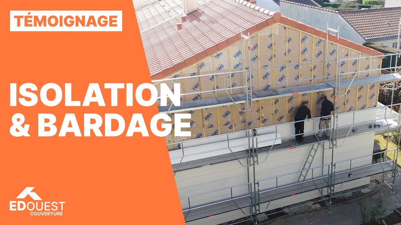 Isolation et bardage PVC d'un pignon par ED Ouest - YouTube
