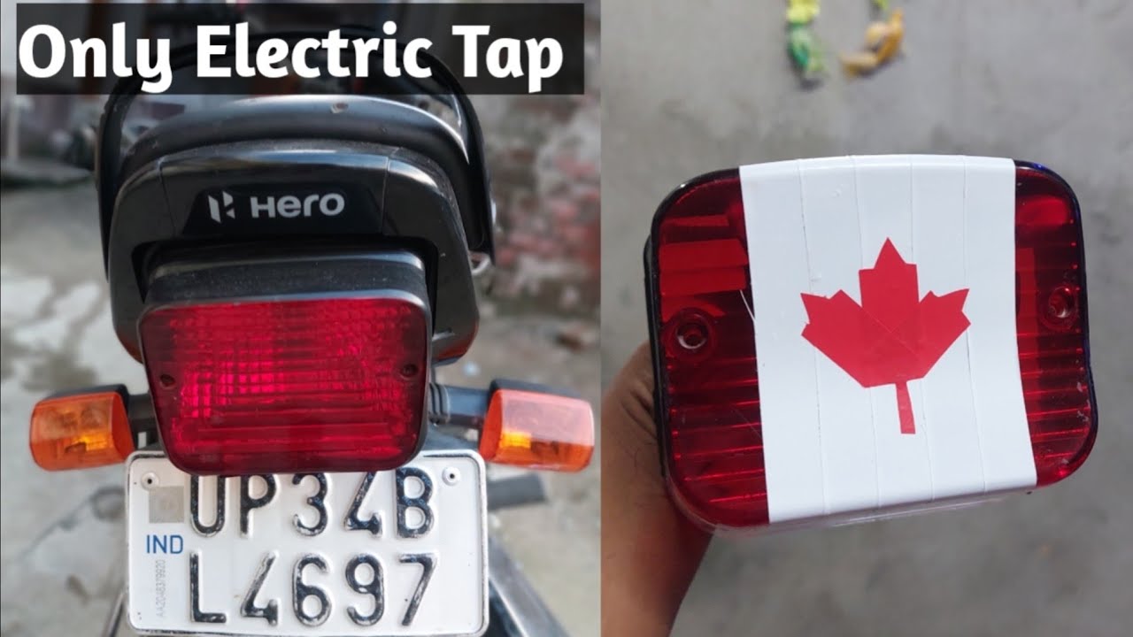 splendor back light sticker | splendor taillight sticker modified At ...