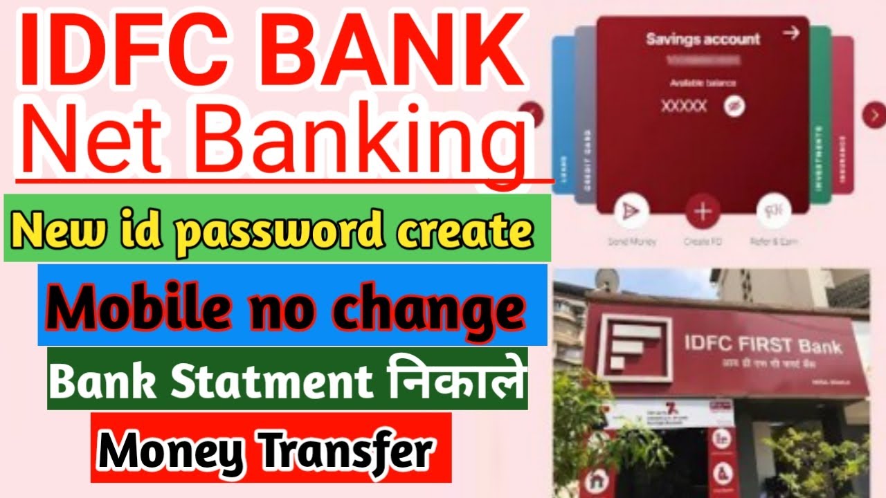IDFC First Bank Net Banking kaise kare-IDFC first bank user id password ...