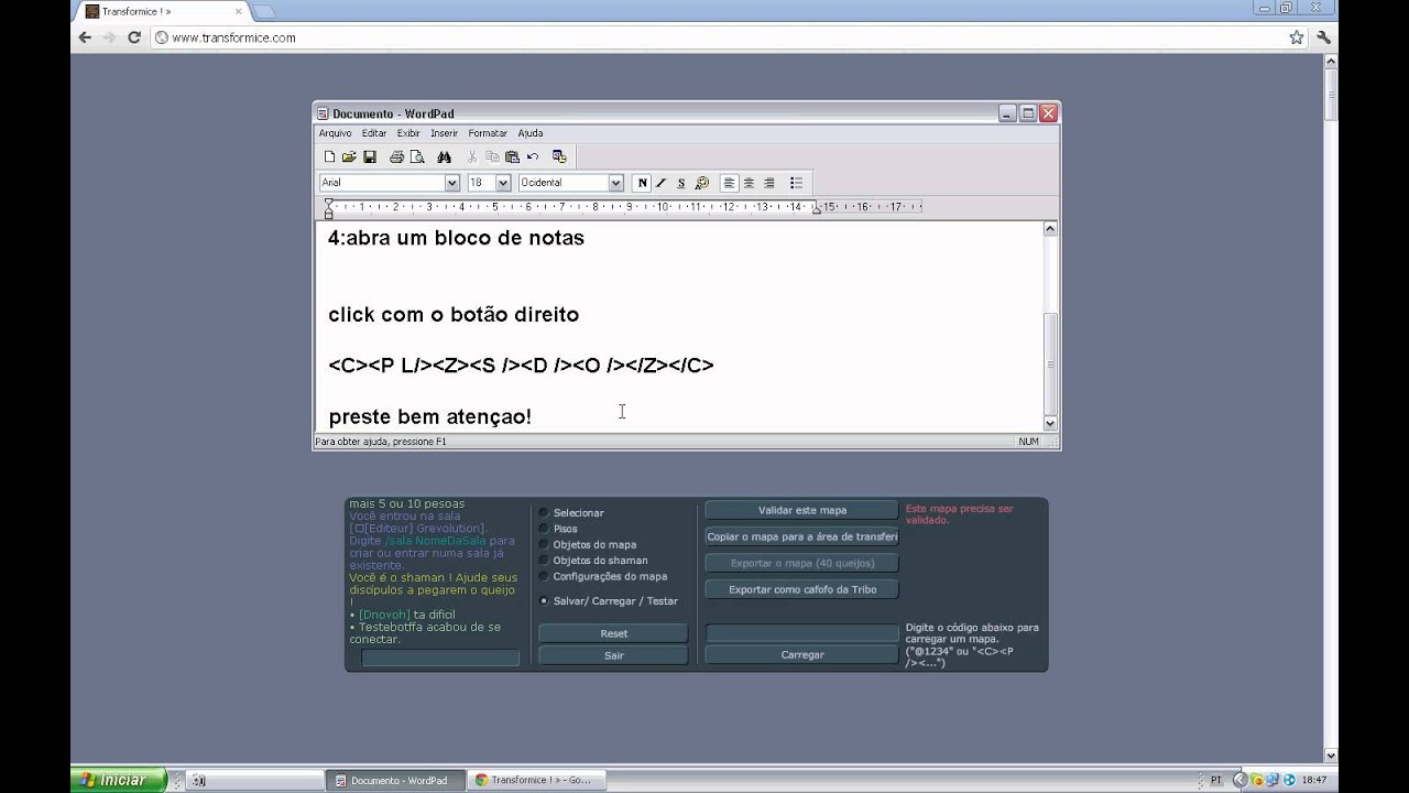 Como fazer um mapa bem grande no transformice - YouTube