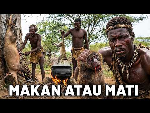 BERBURU DAN MENYANTAP MONYET BERSAMA SUKU HADZA DI TANZANIA - FILM DOKUMENTER
