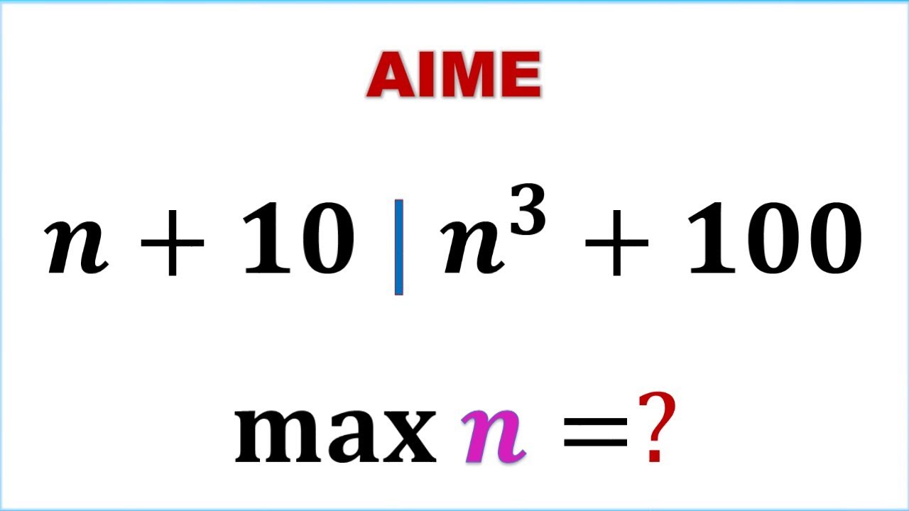 An Algebra and Number Theory Problem | AIME Question - YouTube