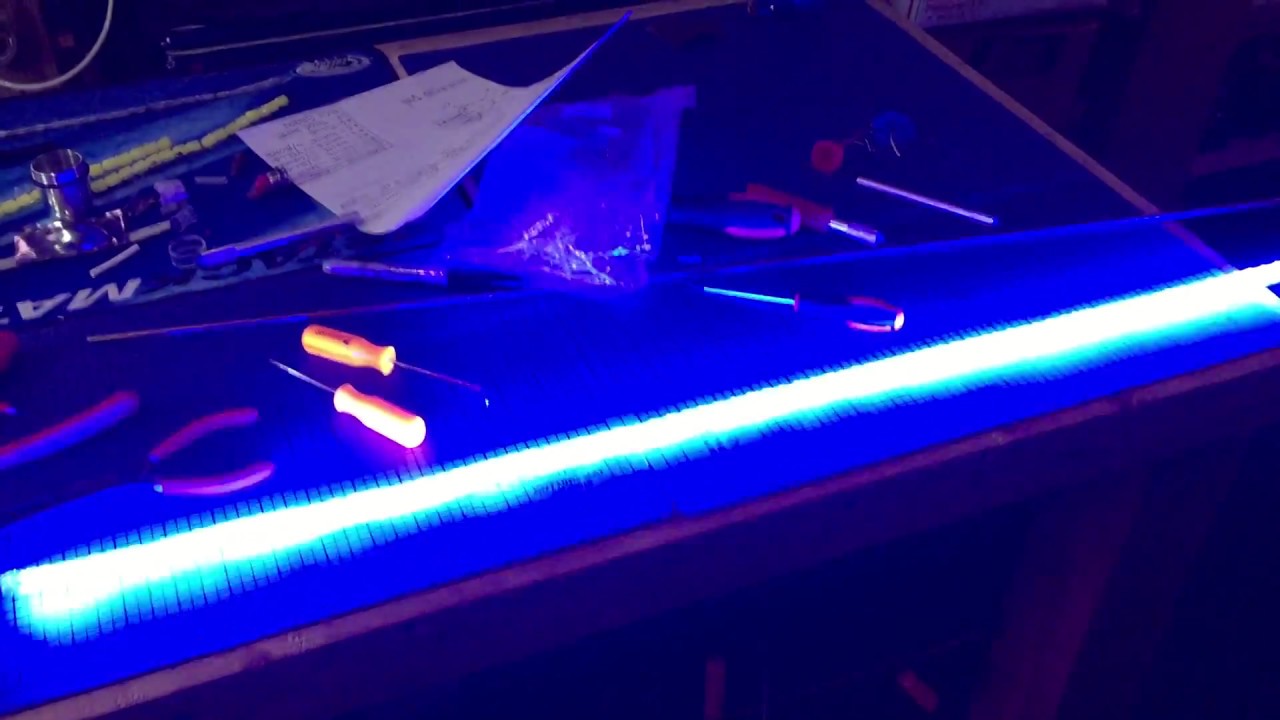 Experimental Lightsaber String Blade #1 Test #1 - YouTube
