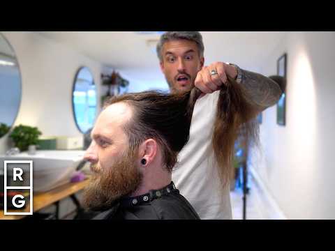 The HARDEST Haircut Transformation SO FAR... THIS Was Hiding Under His Long Hair!