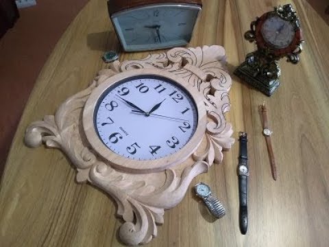 Как сделать резные часы 2 часть, резьба по дереву - YouTube
