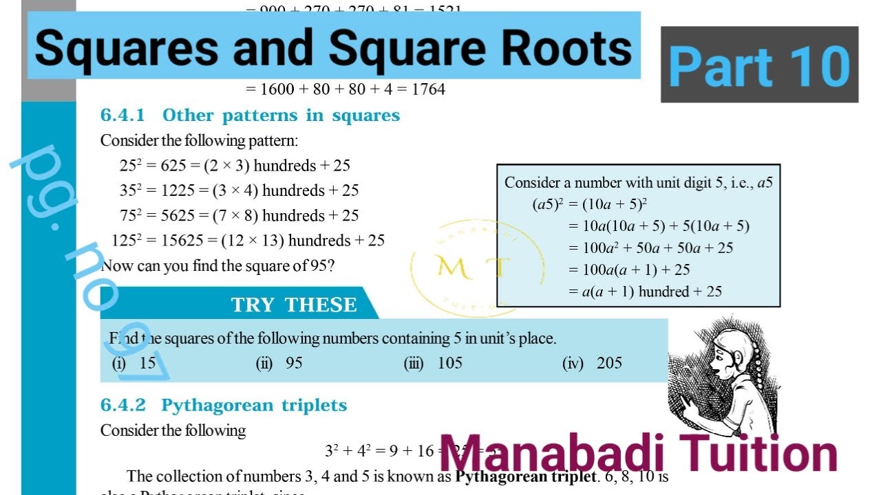 8th class maths |chapter 5|Squares and Square roots| Try these pg no 97 ...