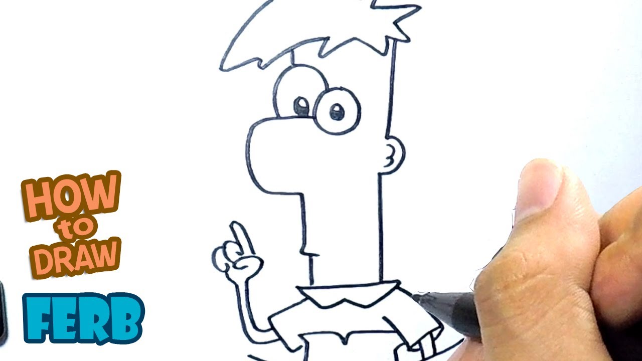 How to Draw Ferb | Drawing Phineas and Ferb | Drawing Cartoon - YouTube