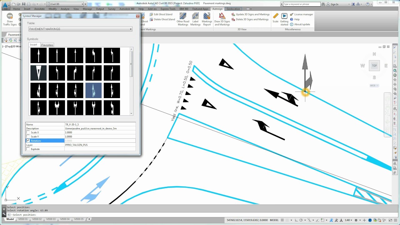 Add pavement markings and Create reports using Autosing - YouTube