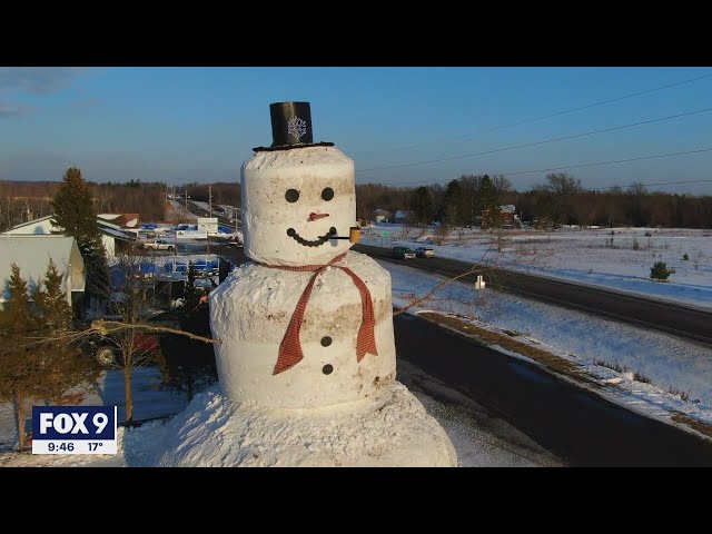 Wisconsin Biggest Snowmen Giant Snowman In Milltown, Wisconsin
