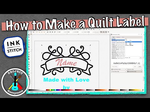 How to Make a Quilt Label Using Inkscape & the Brother SE1900