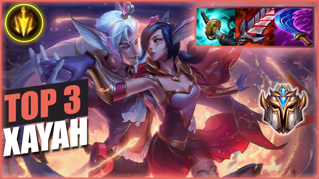 [Wild Rift] Xayah TOP 3 - RUSH Challenger ranked game + build - YouTube