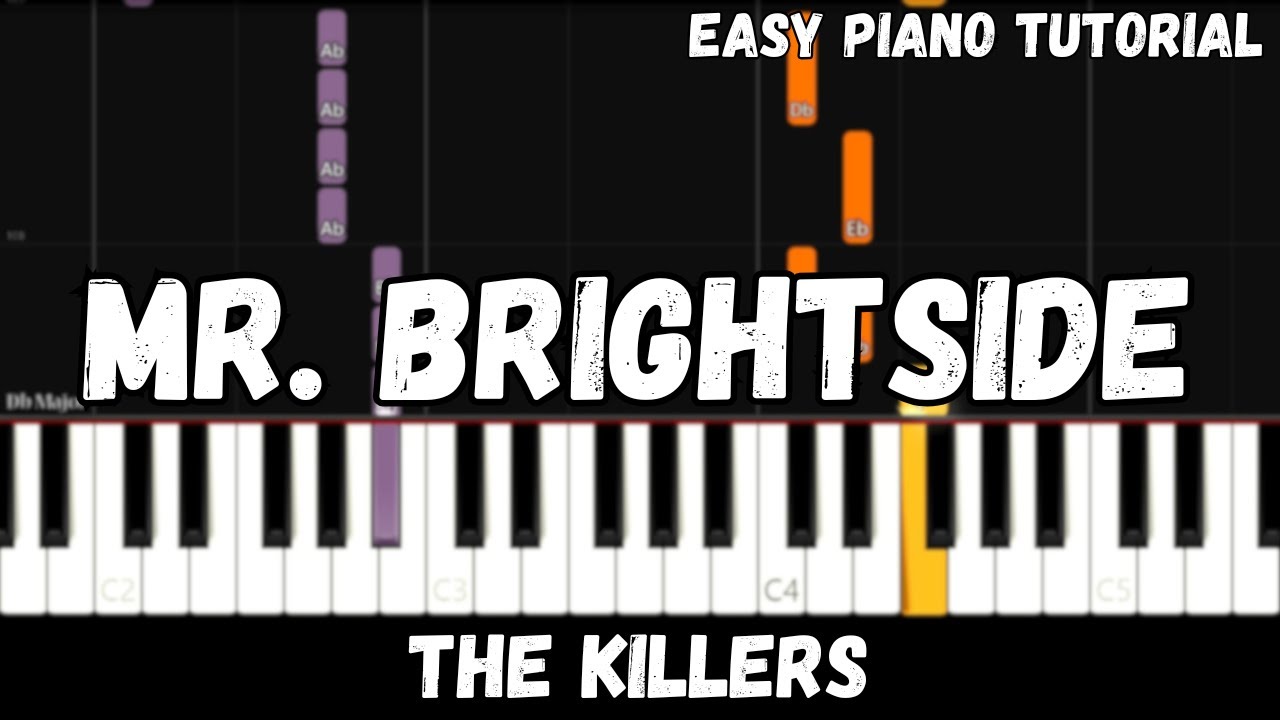 The Killers - Mr. Brightside (Easy Piano Tutorial) - YouTube