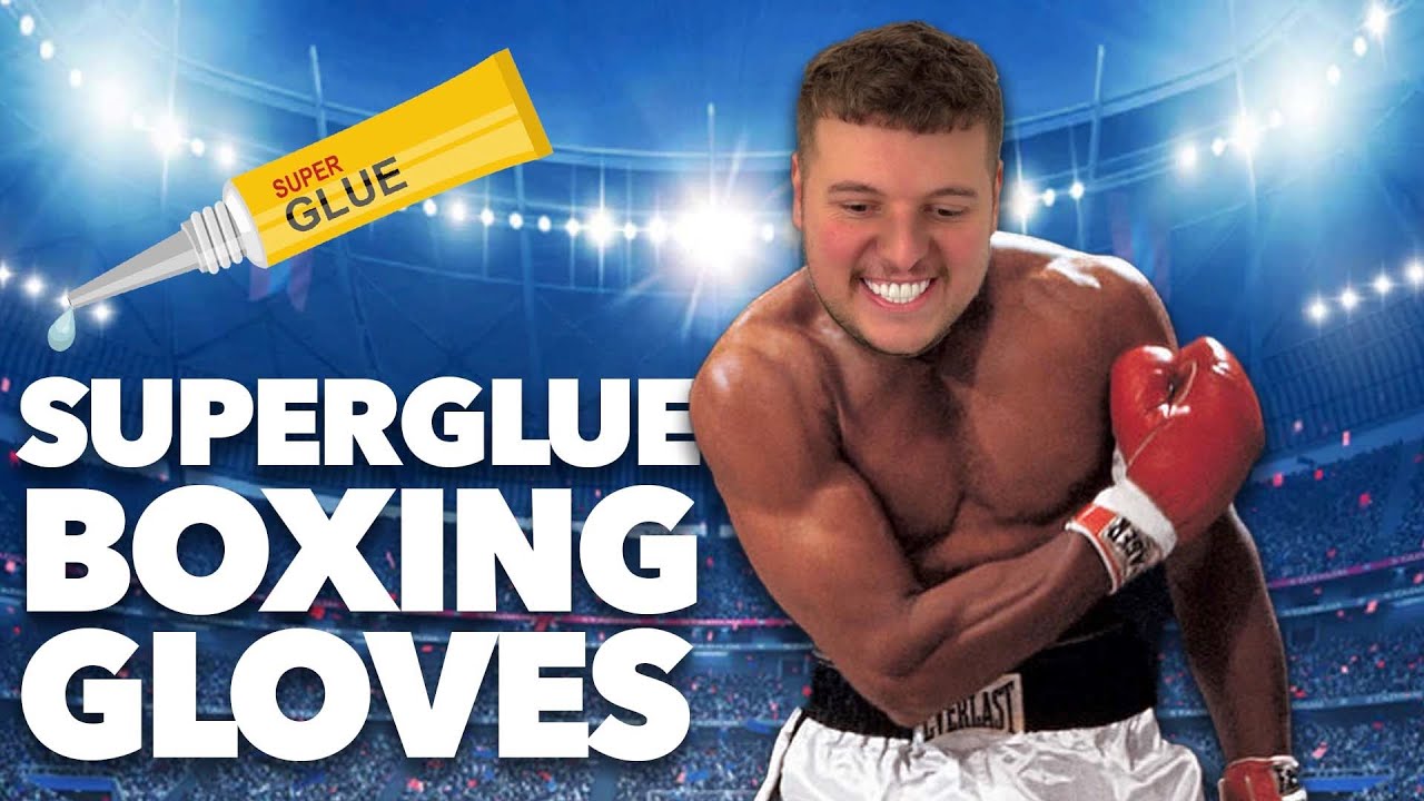 SUPERGLUED BOXING GLOVES TO MY BRO PRANK! - YouTube