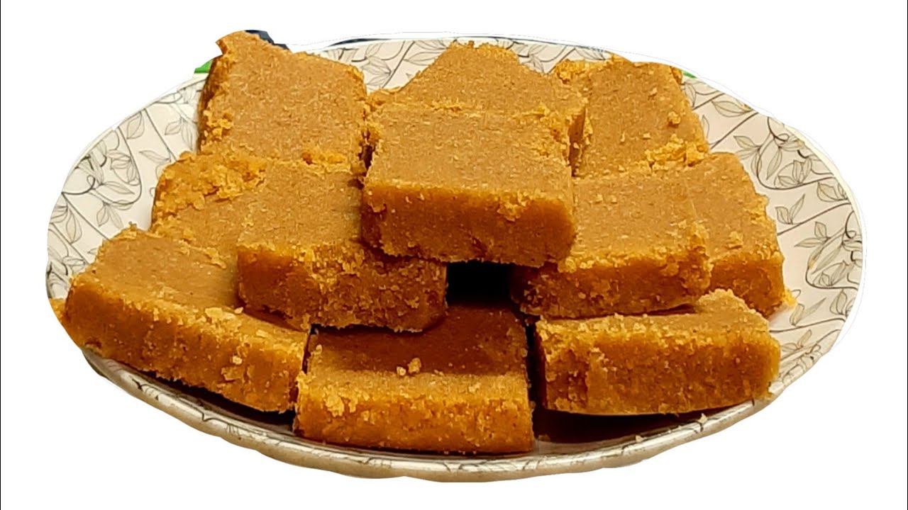 ಕುಡ್ಲದ ಕಡಿ ಸ್ವೀಟ್ಸ್ | Mangalorean Kadi Sweets Recipe in Tulu | Besan Burfi Recipe - YouTube