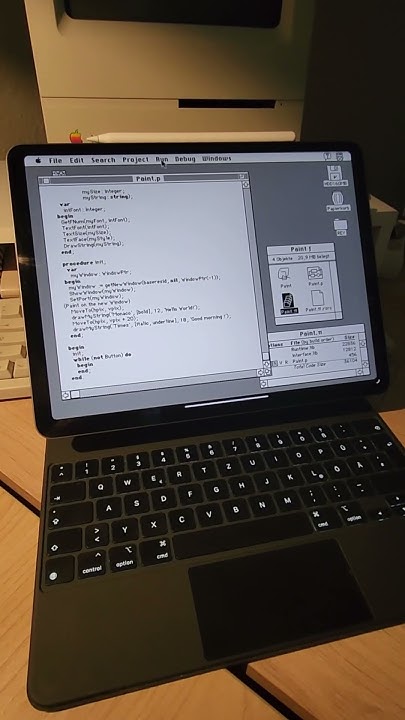 Think Pascal on Macintosh Classic System 7 on iPad. #retro #macintosh #ipad #development - YouTube
