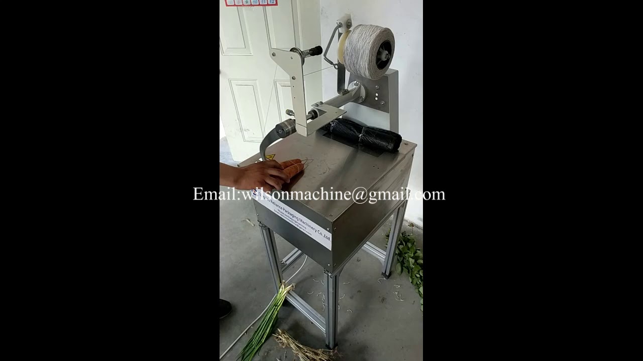 Elastic Type Vegetable Bundling Machine Tying Machine - YouTube