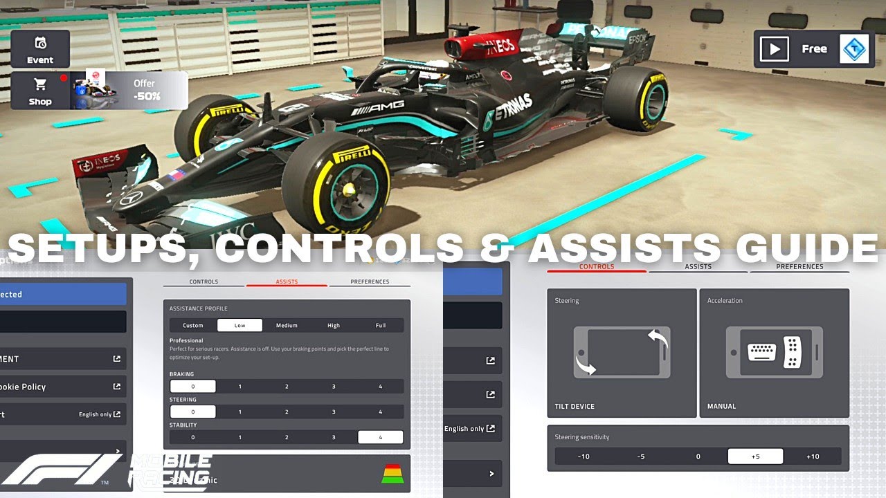 A Guide To Setups, Controls & Assists! | F1 Mobile Racing 2021 - YouTube