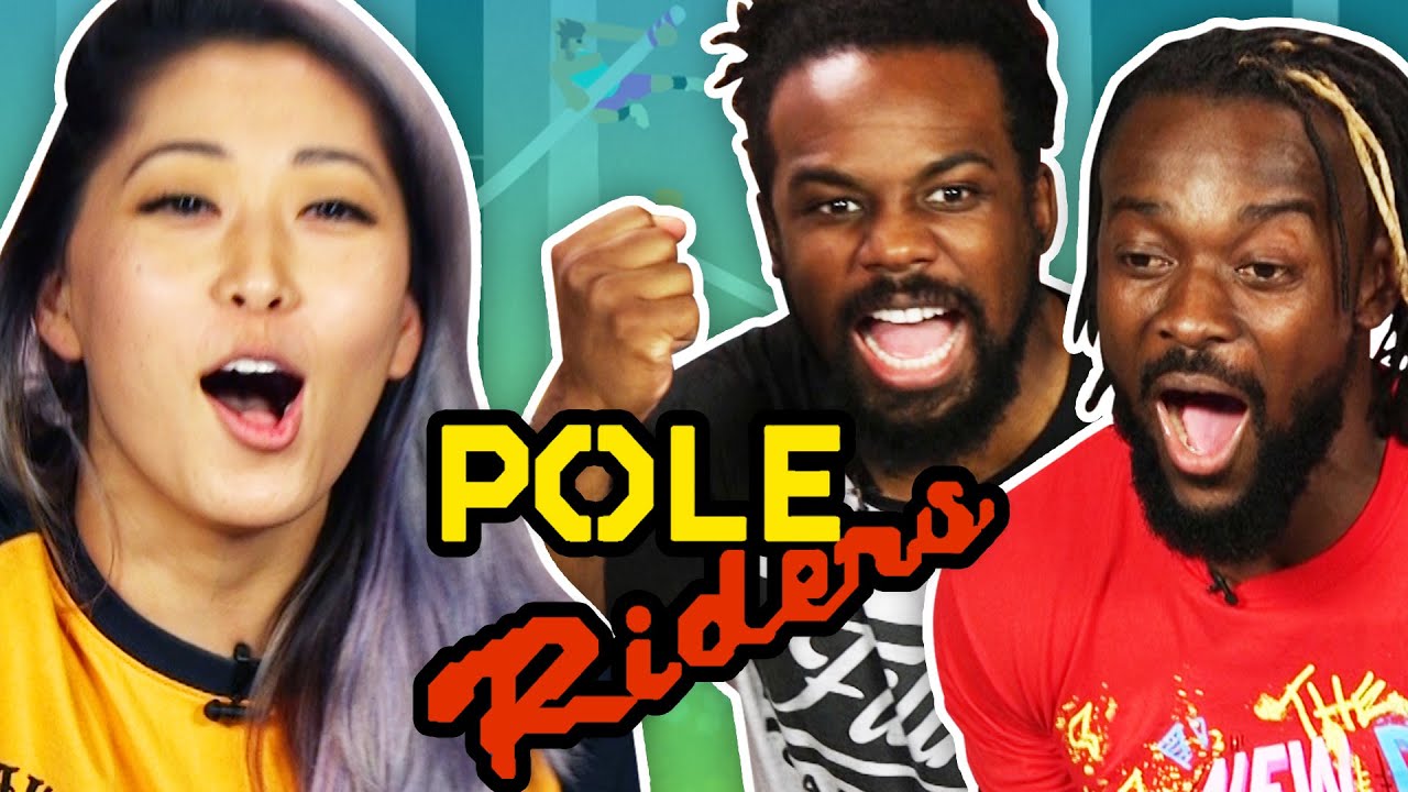 Pole Riding with WWE’s New Day (Xavier Woods & Kofi Kingston) - YouTube