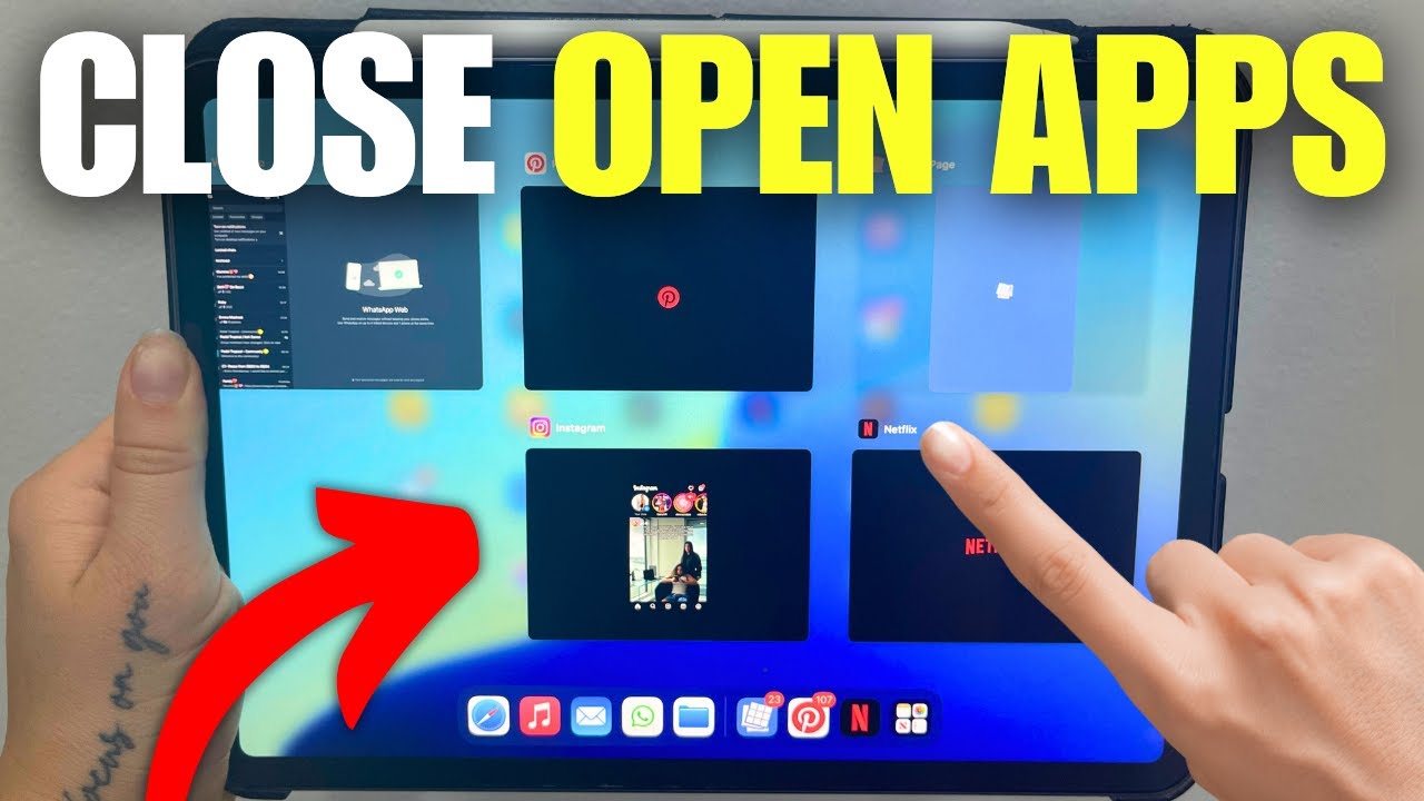 How To Force Close Open Apps on iPad Pro - YouTube