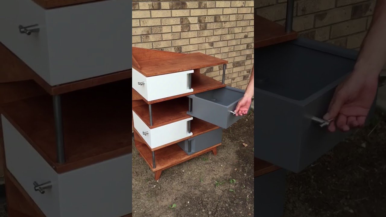 Dresser with rotating drawers. - YouTube