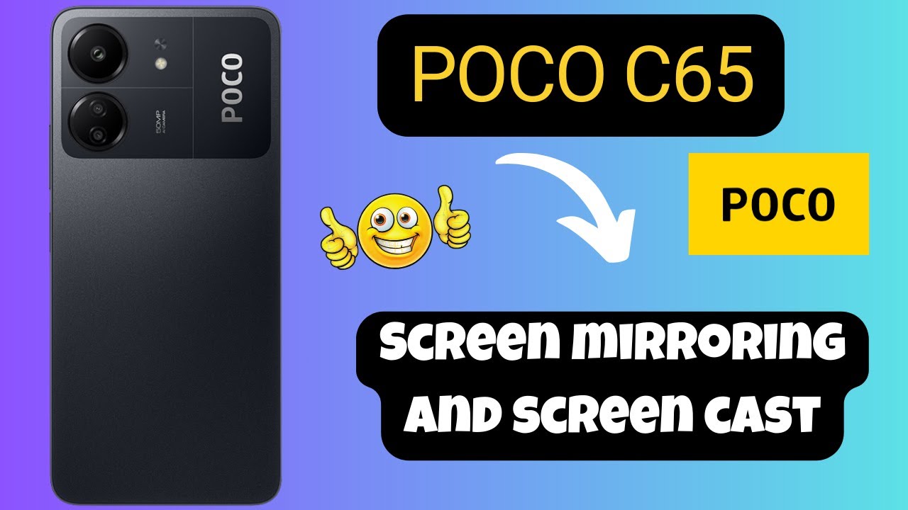 Screen mirroring and screen cast settings POCO C65 || Change Screen ...