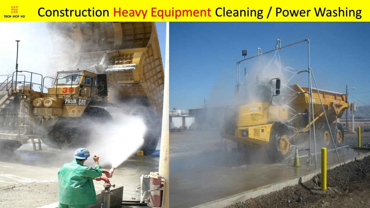 HEAVY EQUIPMENT PRESSURE WASHING COMPILATION -2 TechMopHD - YouTube