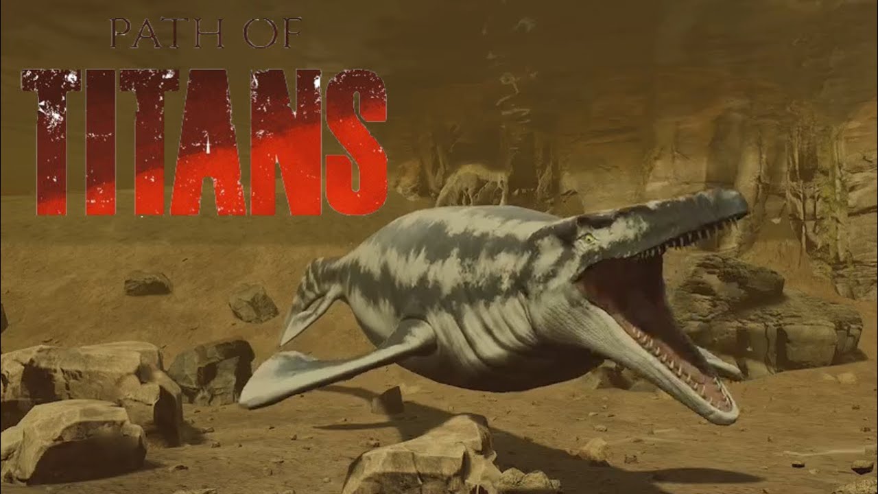 Life in the deep blue sea | Mosasaur gameplay | Path of Titans EP 4 ...