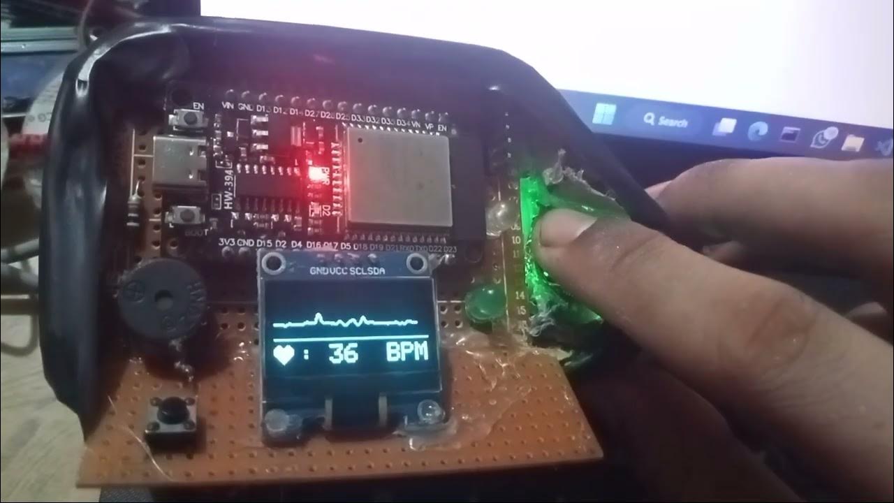 homemade IoT heart rate detector, built using the ESP32 microcontroller ...