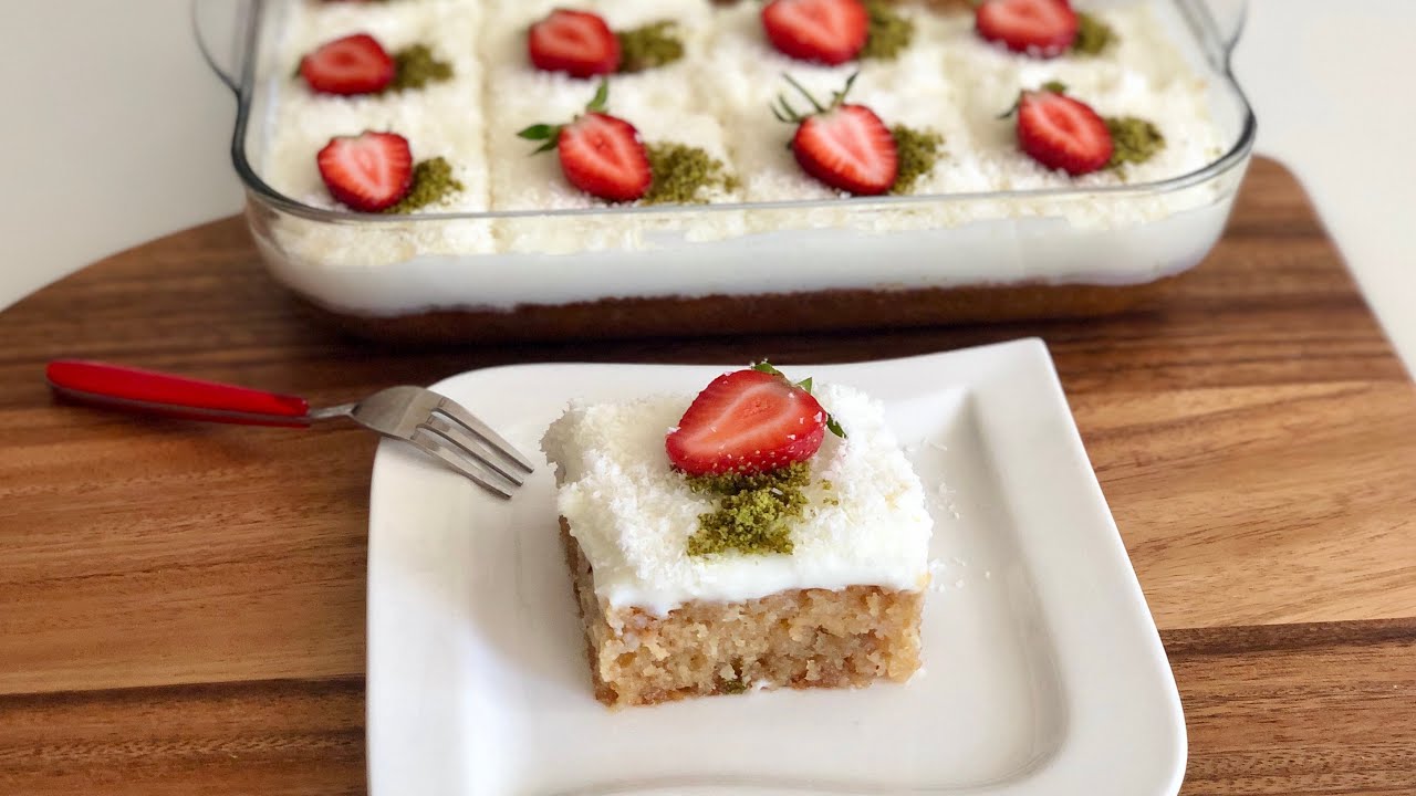 Kıbrıs Tatlısı Tarifi- Kremalı Şerbetli Nefis Bir Tatlı - YouTube